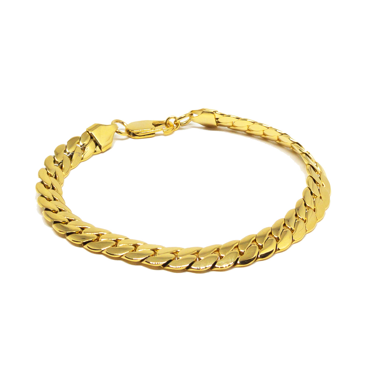 FLAT CUBAN ANKLET - GOLD